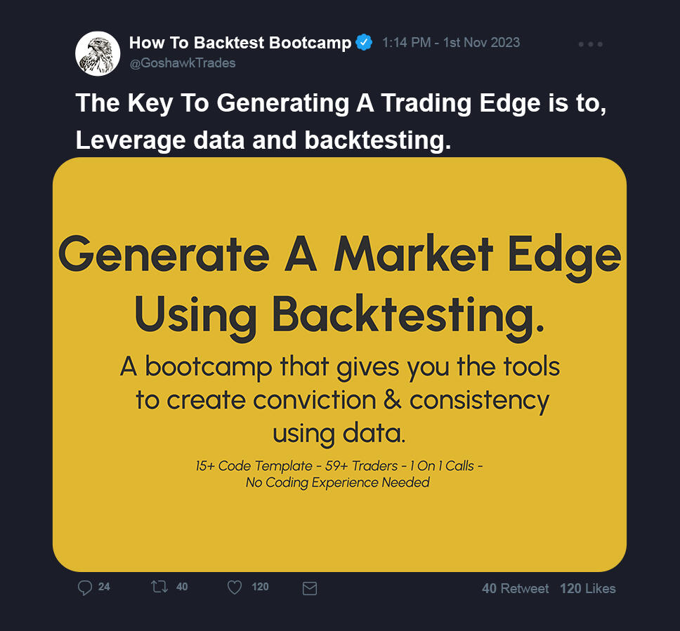 How To Backtest Bootcamp (BTheTrader)